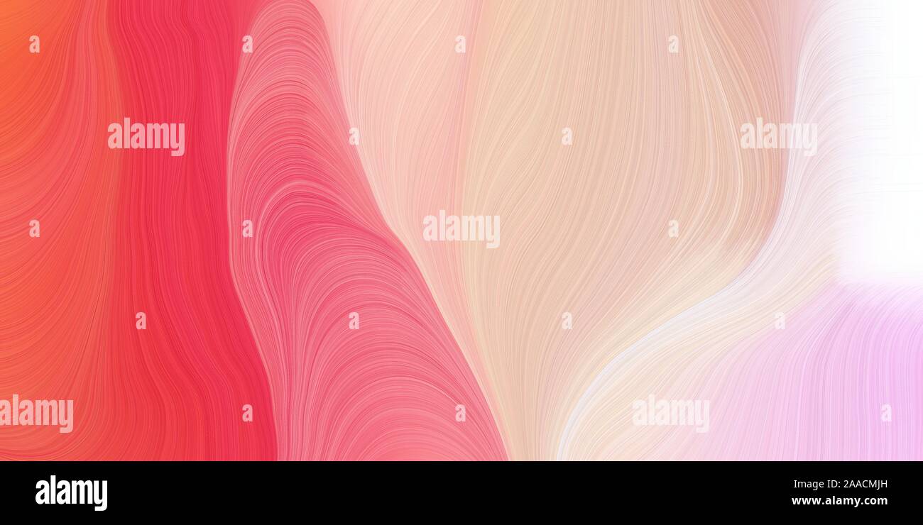 contemporary waves design with baby pink, tomato and light coral color ...