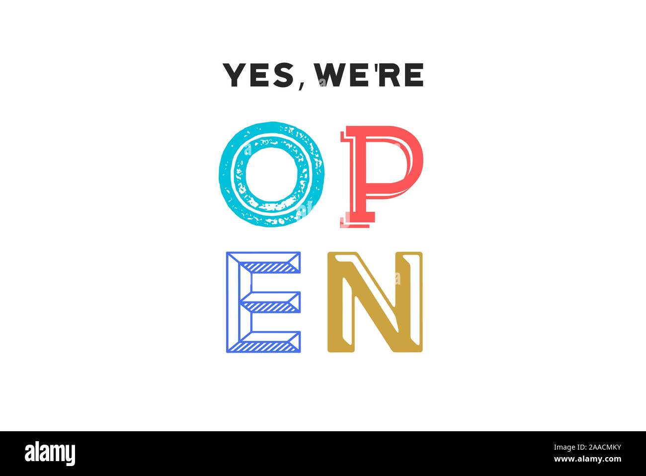 Open. Sign board for door sign, banner, poster with text Open Stock ...