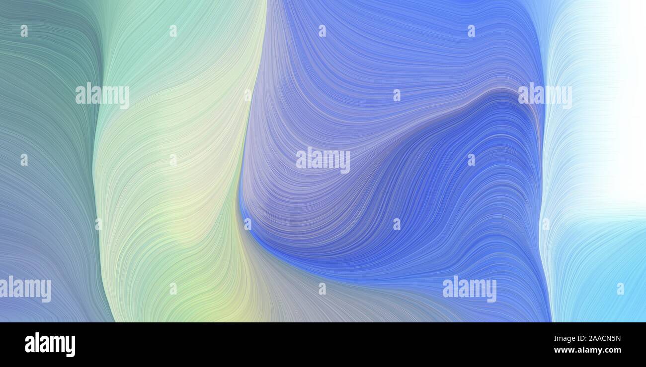modern soft curvy waves background design with corn flower blue, beige ...