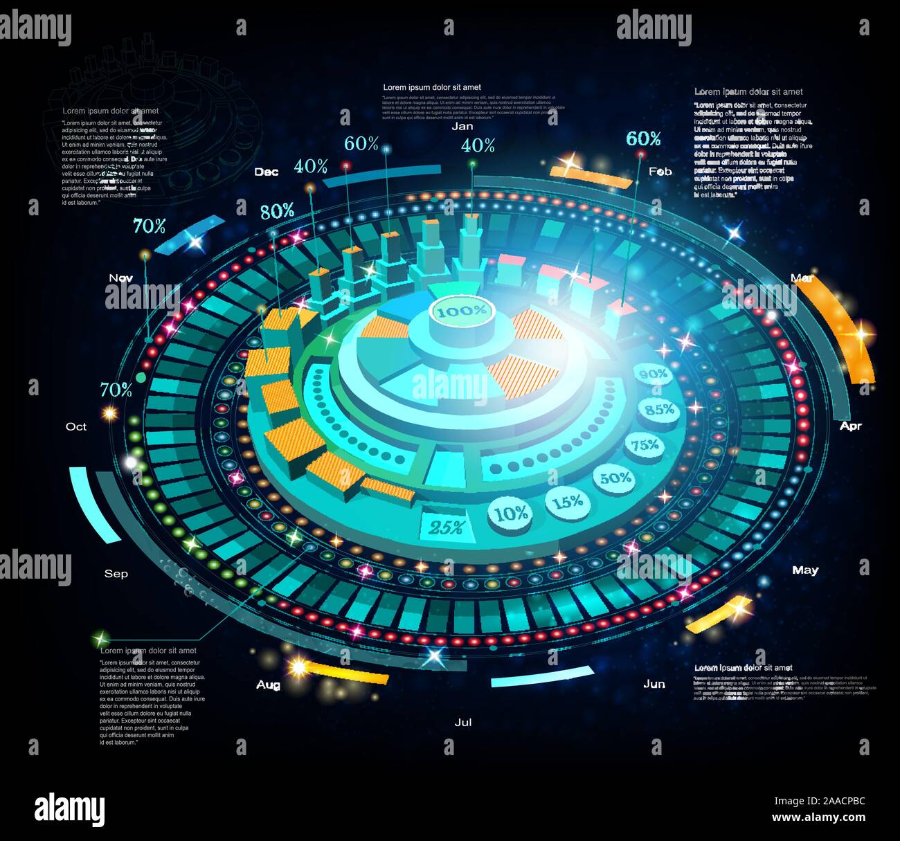 red background with abstract golden flower in left and right sides and ...