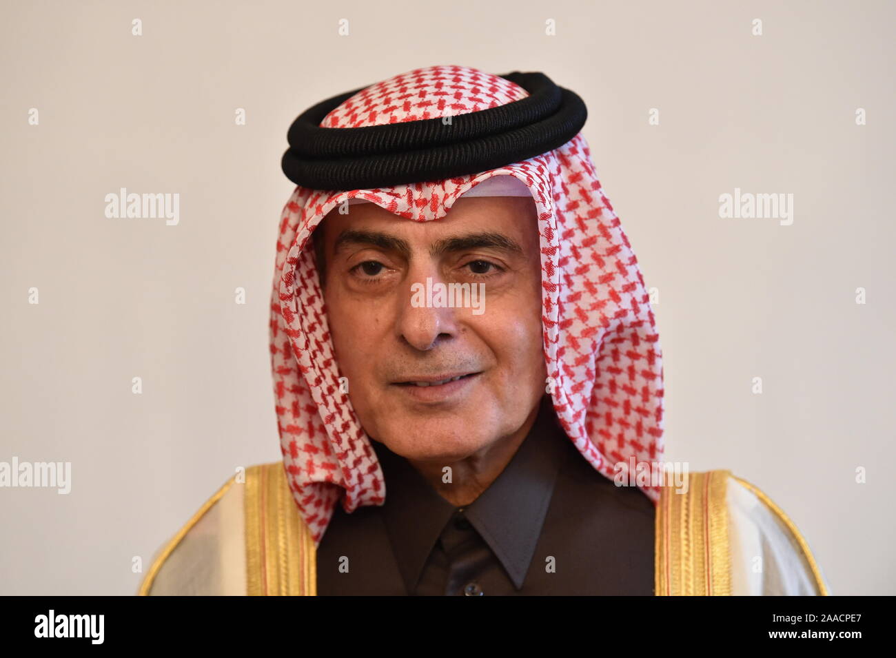 Berlin, Germany. 20th Nov, 2019. Mohammed bin Jaham Al-Kuwari, Qatar's ...