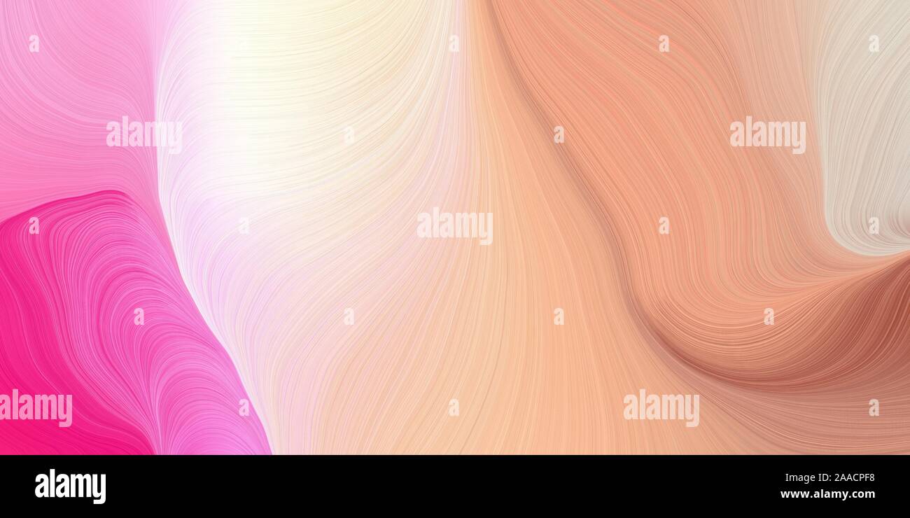modern soft swirl waves background design with burly wood, deep pink ...