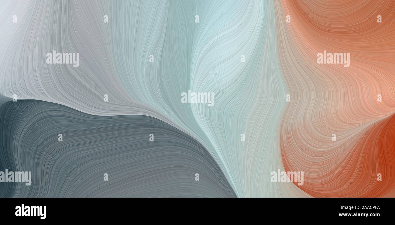 curvy background design with dark gray, ash gray and sienna color Stock ...