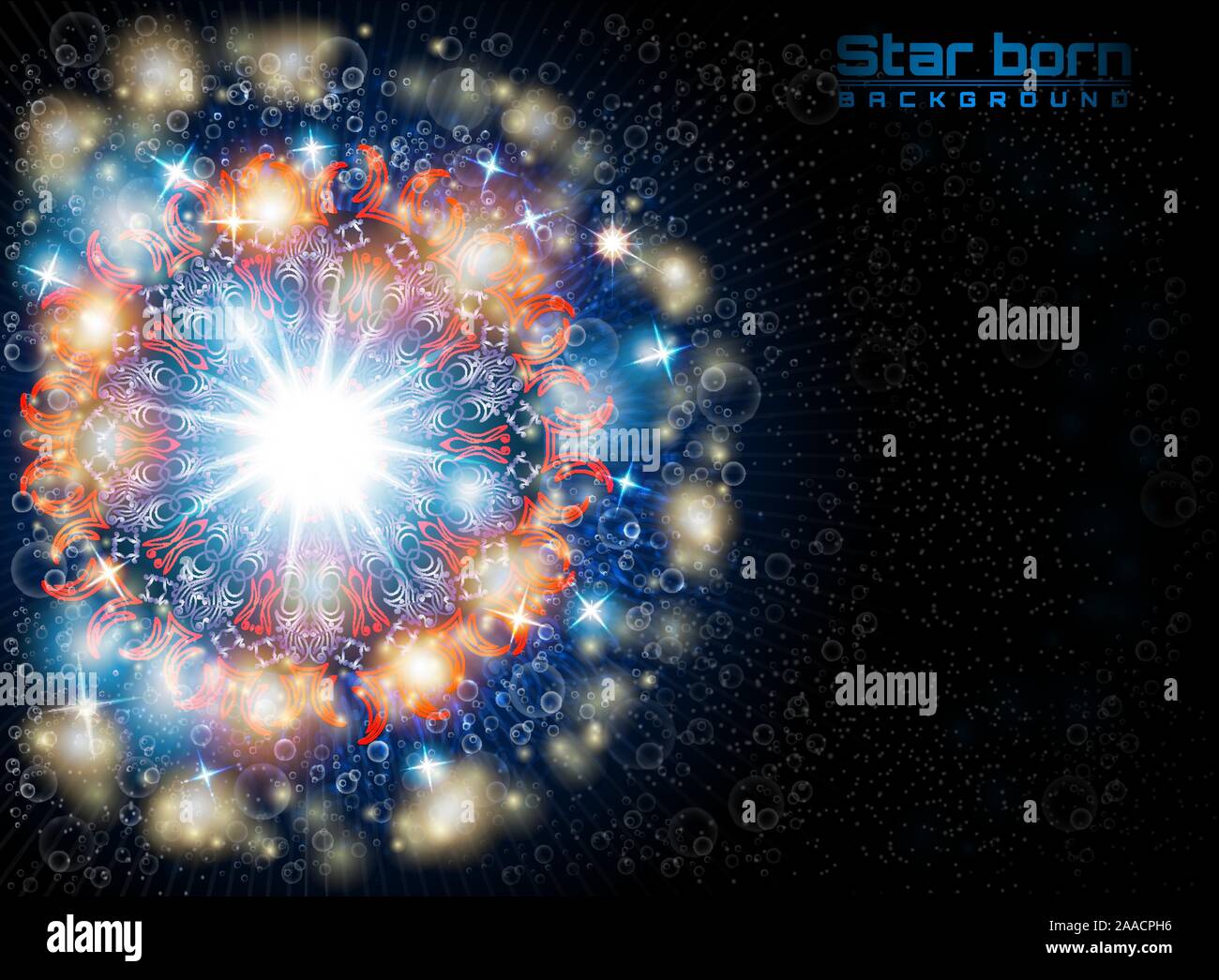 Star born in space with starry sky background Stock Vector Image & Art ...
