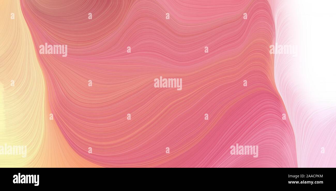modern curvy waves background illustration with light coral, bisque and ...