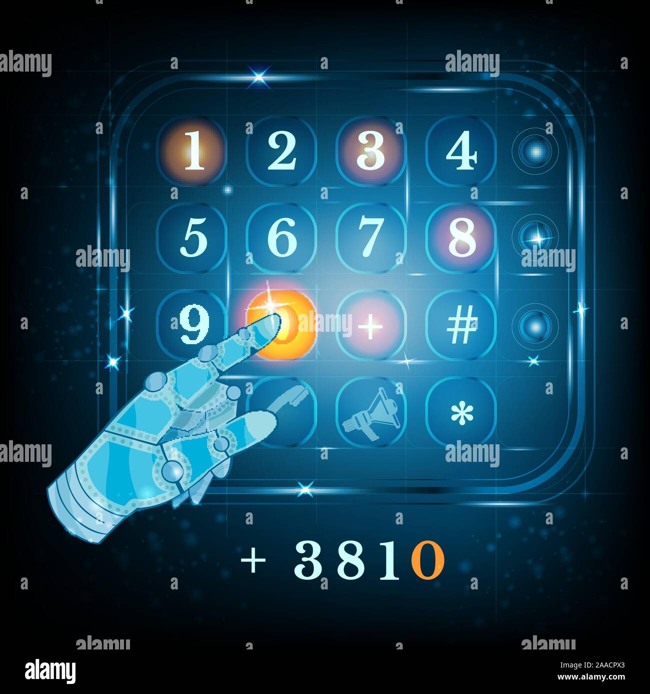 Hand keyboard universe Stock Vector Images - Alamy