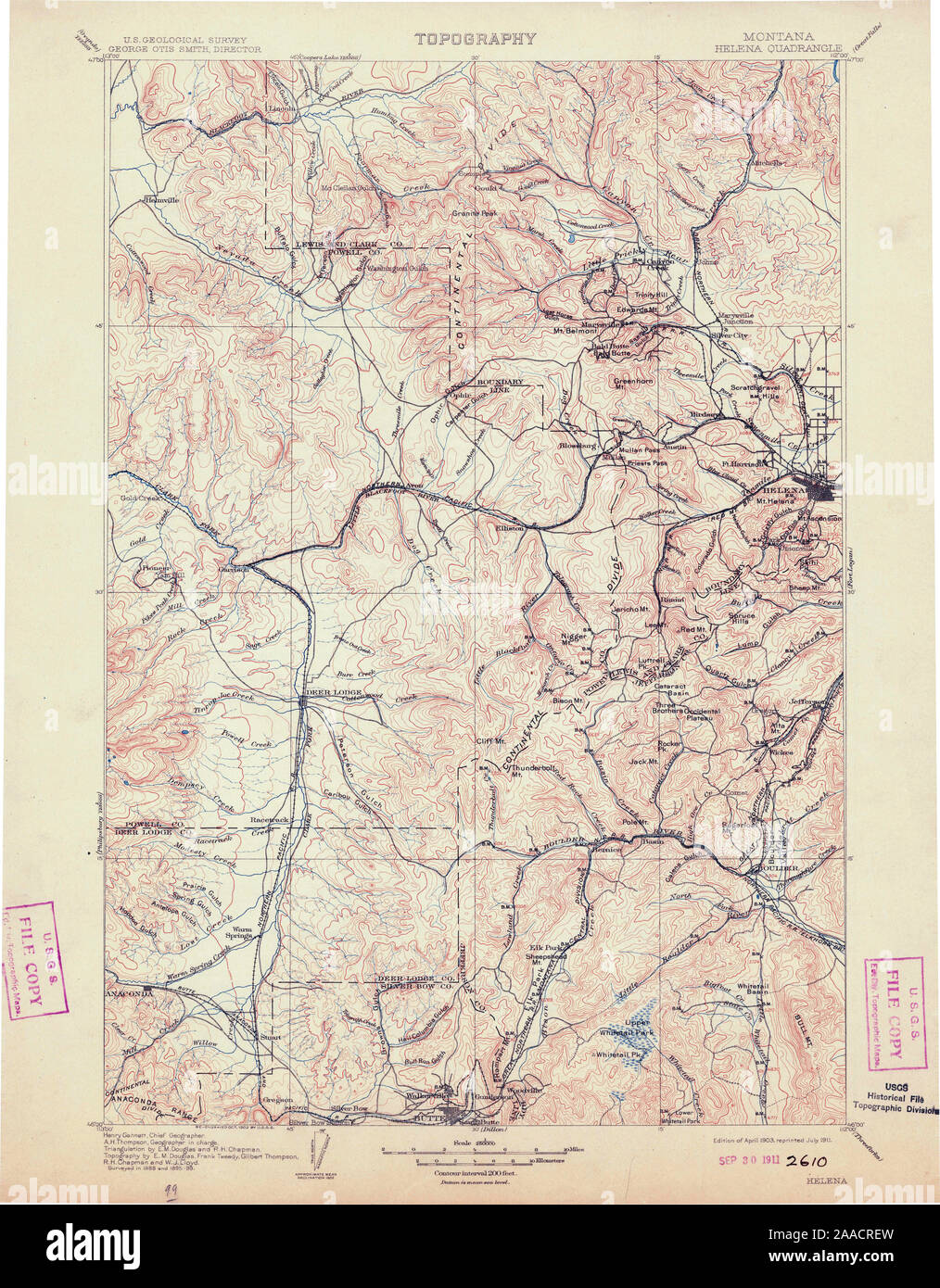 Helena montana map hi-res stock photography and images - Alamy