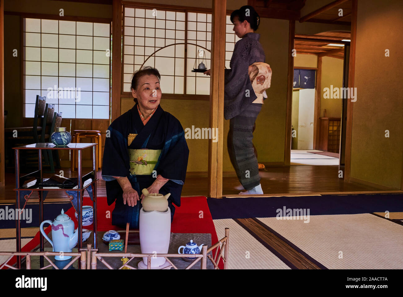 Japan, Honshu island, Kansai region, Kyoto, tea ceremony Stock Photo ...