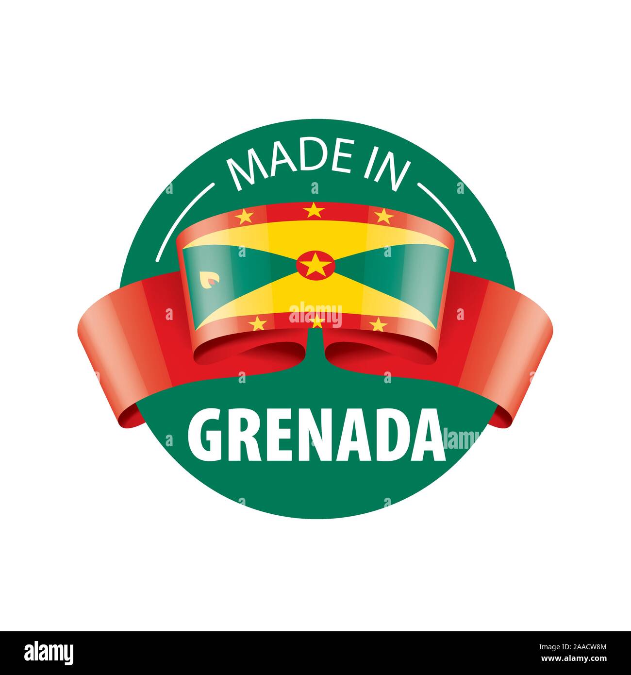 Grenada flag, vector illustration on a white background Stock Vector ...