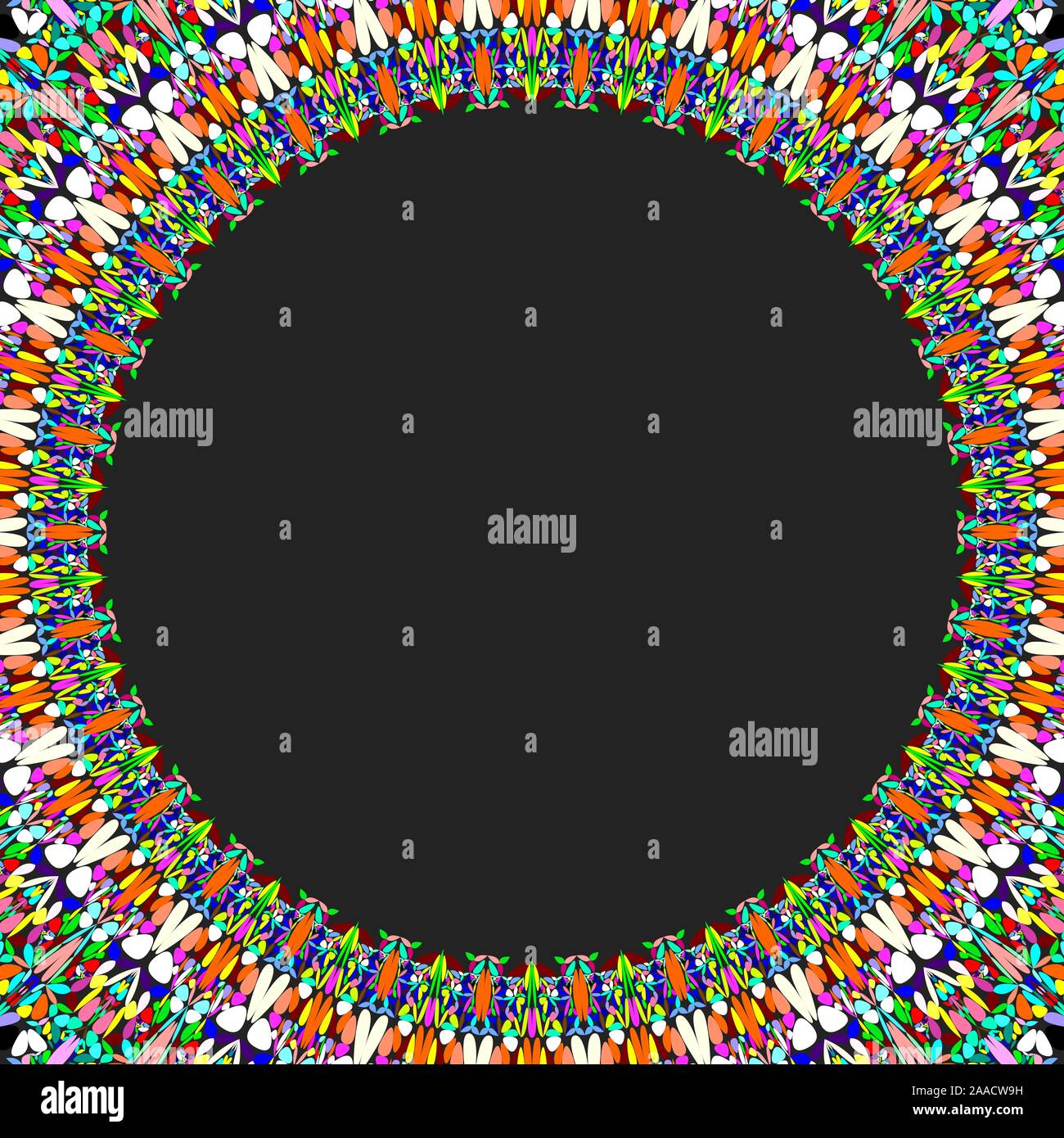 Flowers border round page Stock Vector Images - Alamy