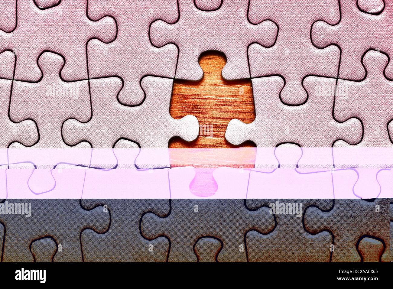 Jigsaw puzzle background, almost done Stock Photo - Alamy