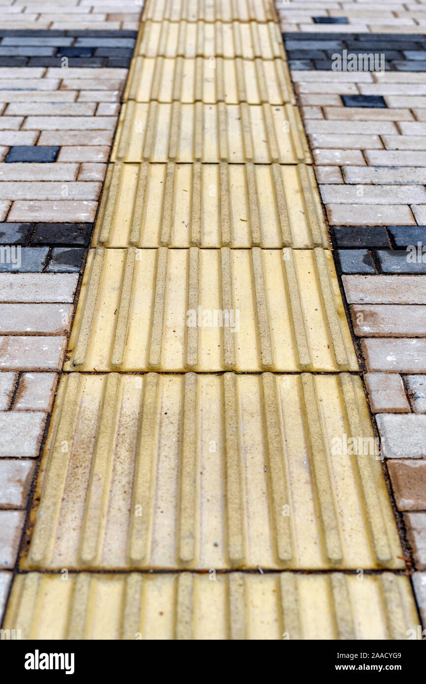 An adapted environment for visually impaired people in a modern city. A ...