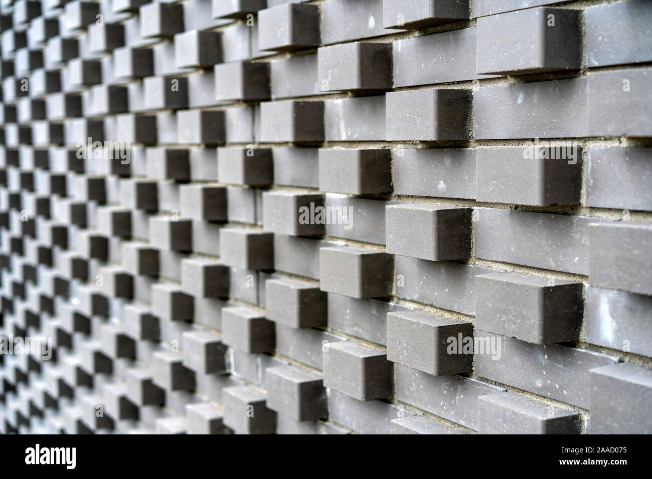 original design solutions in modern urban architecture. wall of a ...