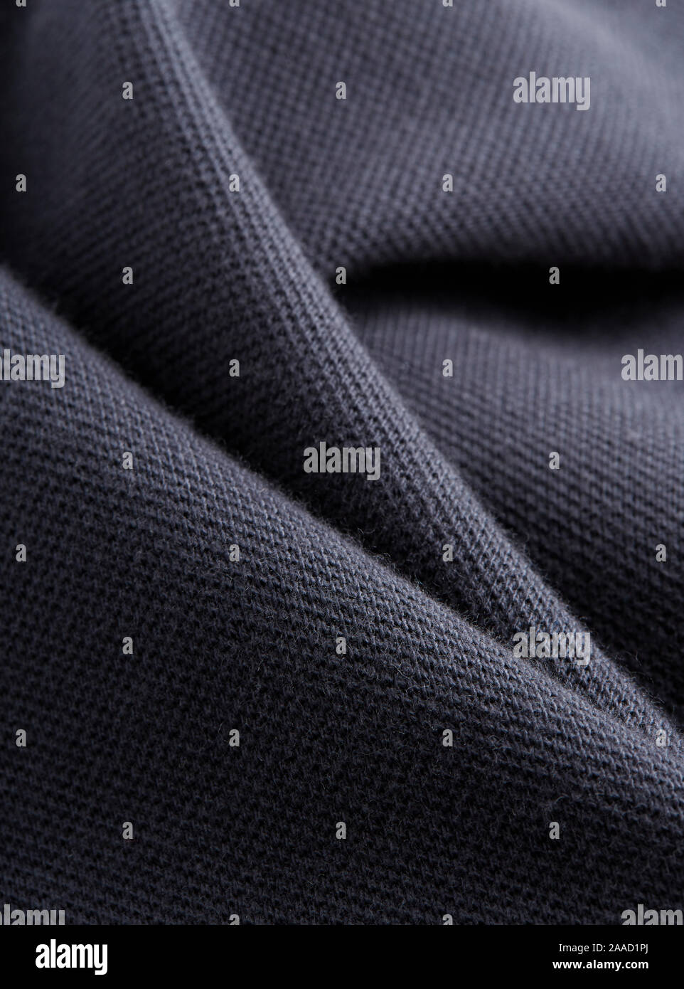 Hyper close-up textile. Fibers and pattern of the fabric shot in studio ...