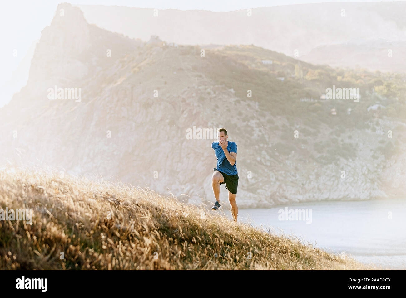 Dynamic male athlete running people hi-res stock photography and images ...