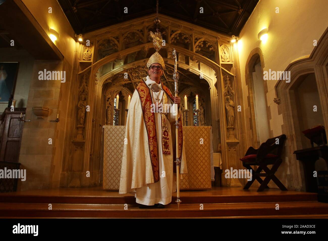 Father Martin, The Father Abbott of Prinknash Monastery Stock Photo - Alamy