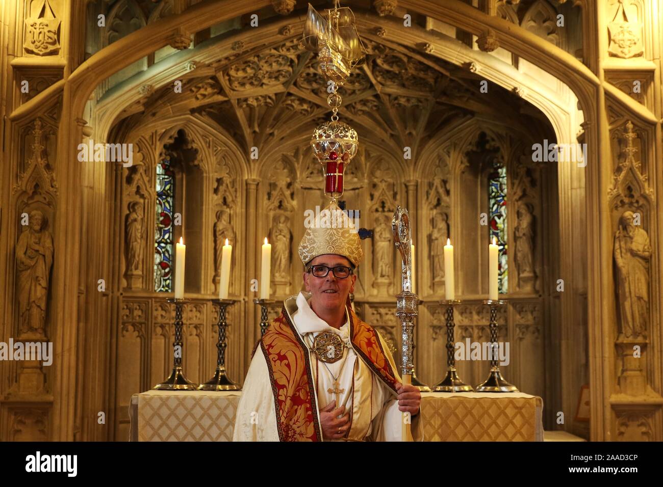 Father Martin, The Father Abbott of Prinknash Monastery Stock Photo - Alamy