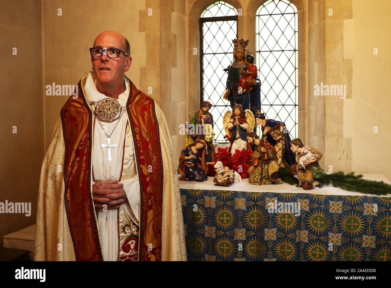 Father Martin, The Father Abbott of Prinknash Monastery Stock Photo - Alamy