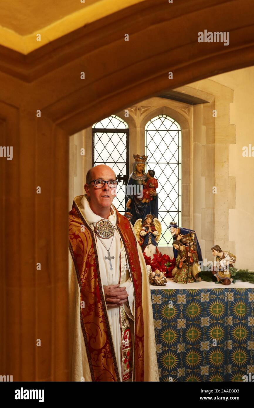 Father Martin, The Father Abbott of Prinknash Monastery Stock Photo - Alamy