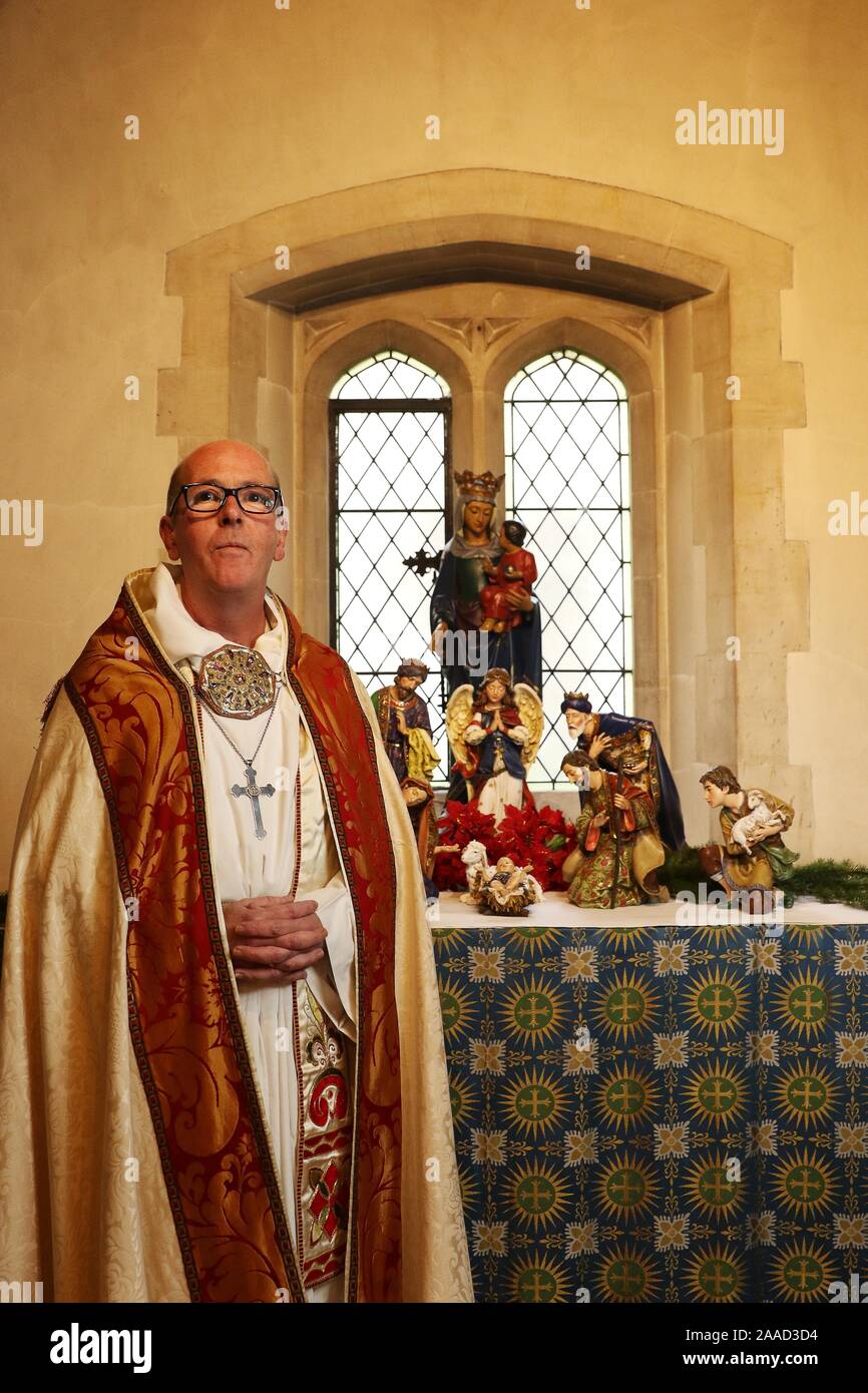 Father Martin, The Father Abbott of Prinknash Monastery Stock Photo - Alamy