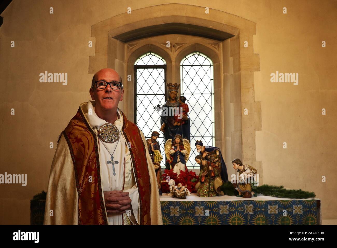 Father Martin, The Father Abbott of Prinknash Monastery Stock Photo - Alamy