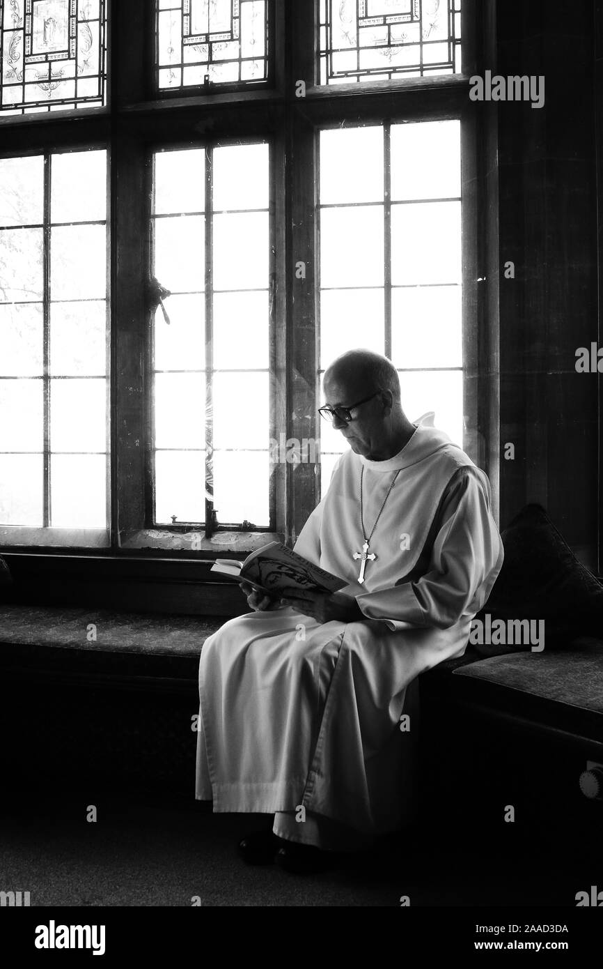Father Martin, The Father Abbott of Prinknash Monastery Stock Photo - Alamy