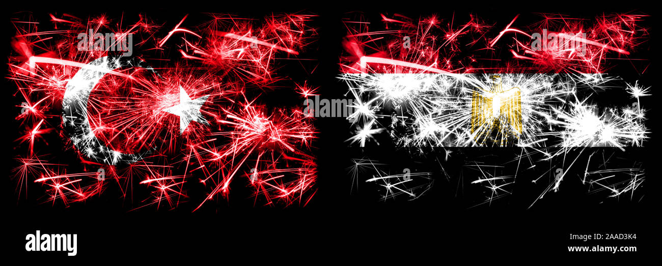 Turkey, Turkish vs Egypt, Egyptian New Year celebration sparkling ...