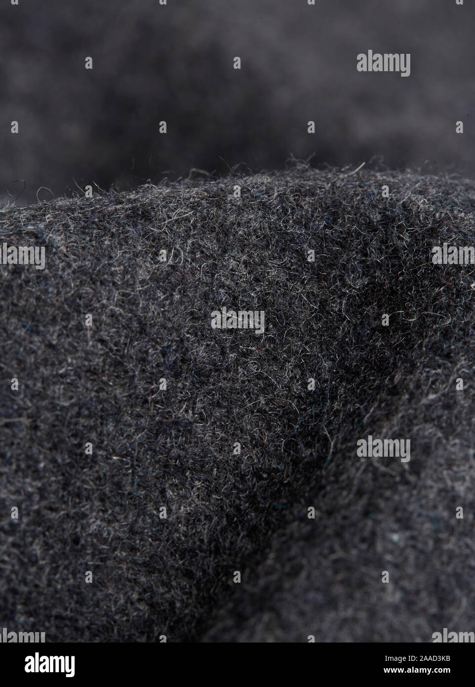 Hyper close-up textile. Fibers and pattern of the fabric shot in studio ...