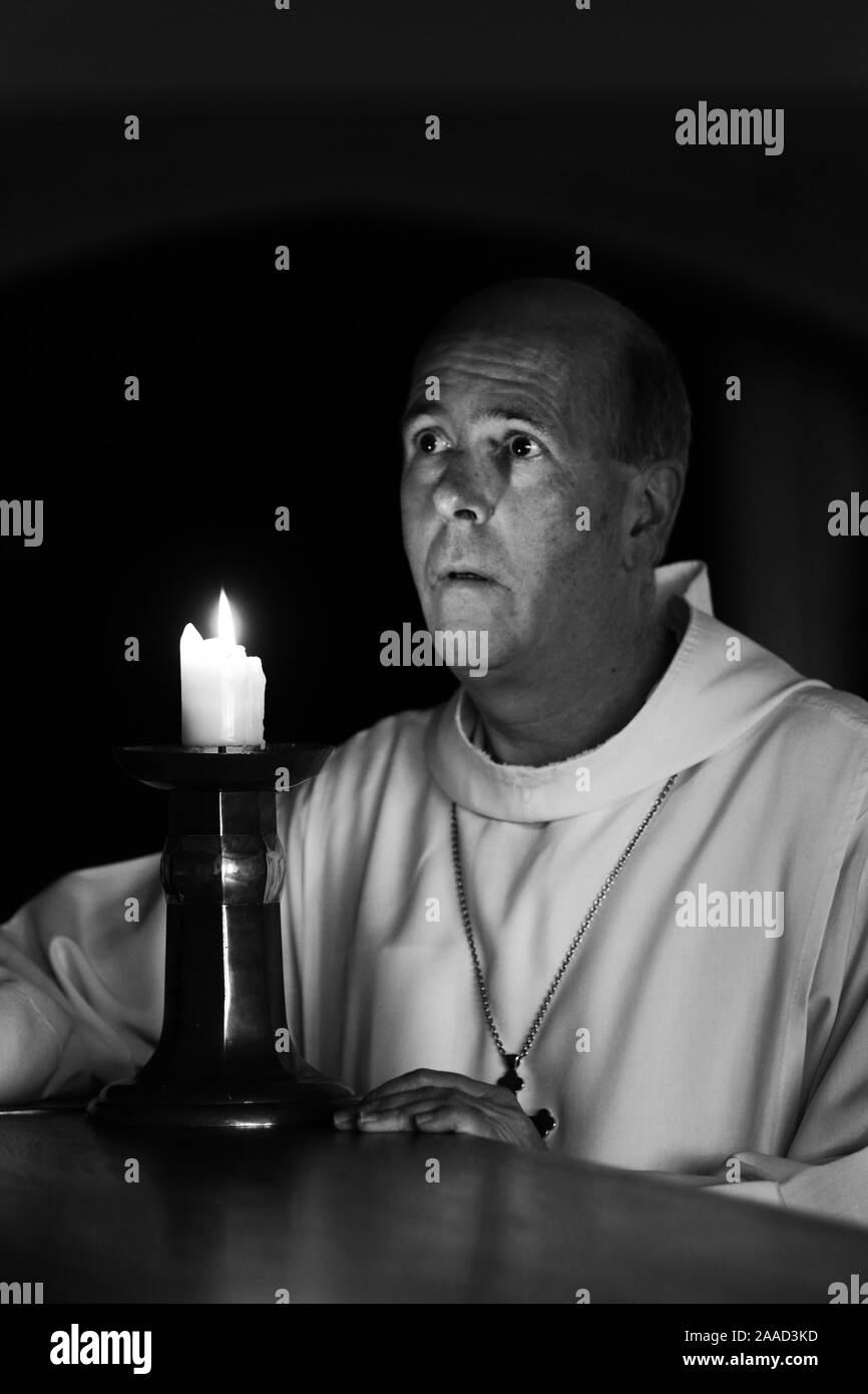 Father Martin, The Father Abbott of Prinknash Monastery Stock Photo - Alamy