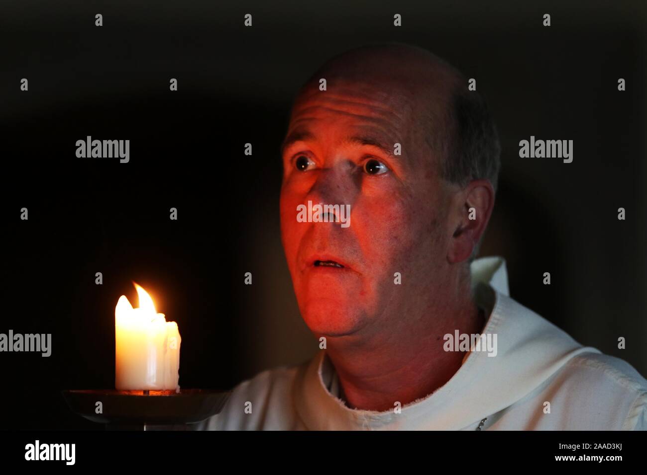 Father Martin, The Father Abbott of Prinknash Monastery Stock Photo - Alamy