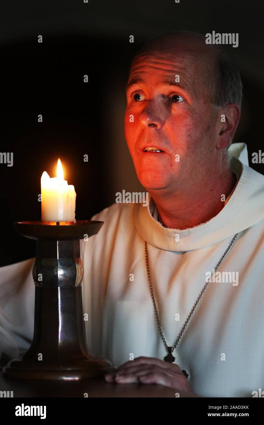 Father Martin, The Father Abbott of Prinknash Monastery Stock Photo - Alamy