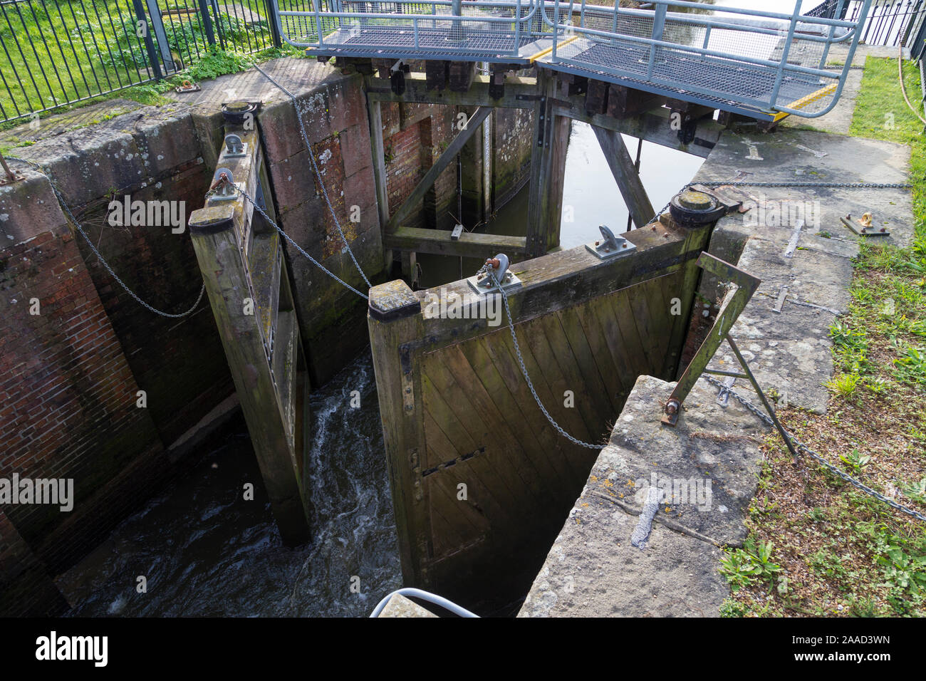 River brede sluice, rye, east sussex, uk Stock Photo - Alamy