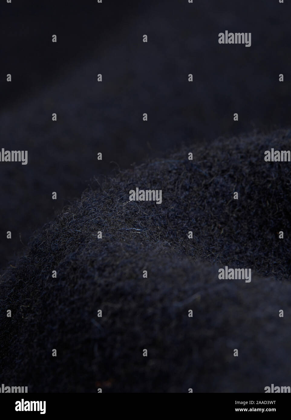 Hyper close-up textile. Fibers and pattern of the fabric shot in studio ...