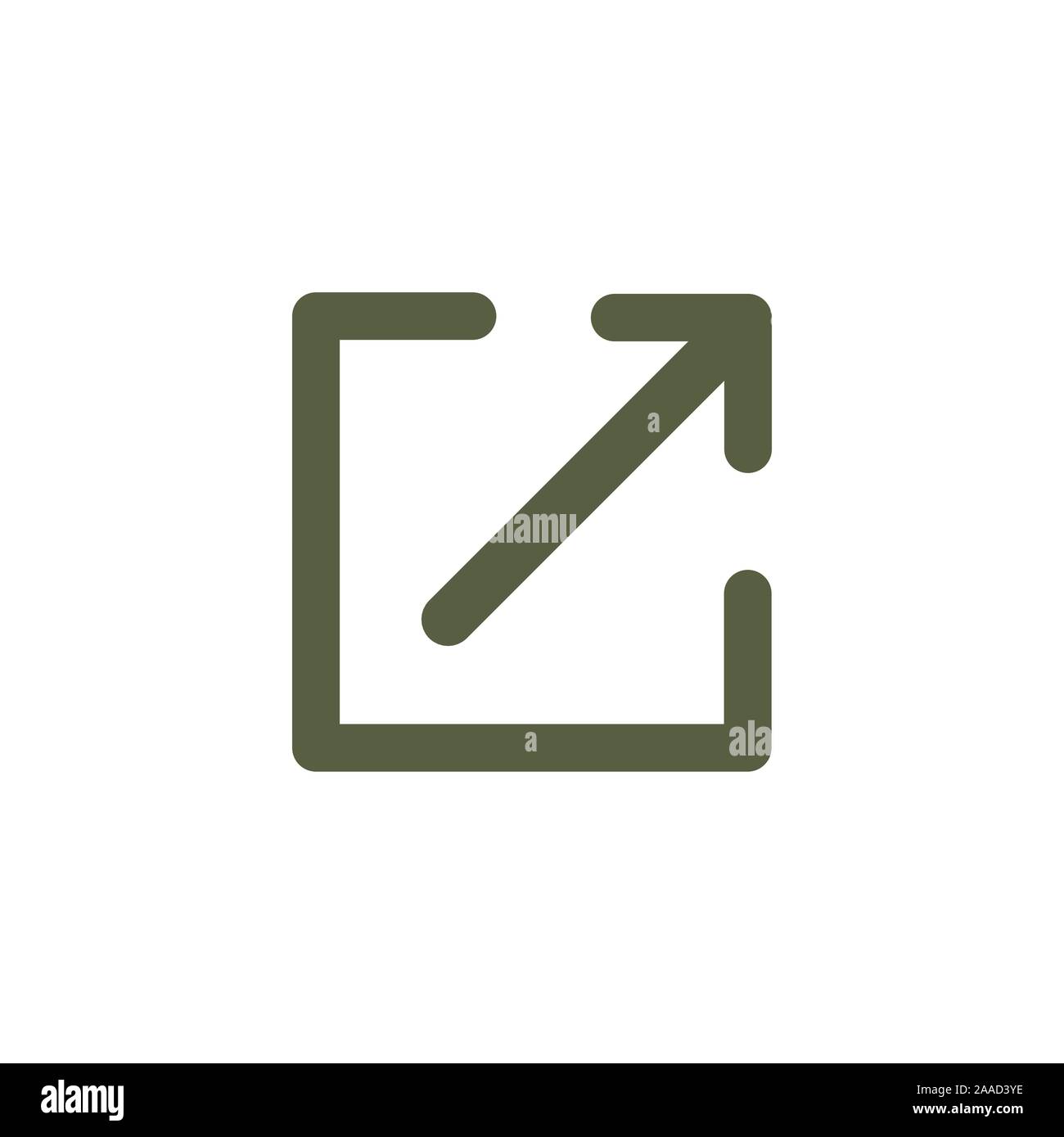 External link icon with arrow, box, w icon Stock Vector Image & Art - Alamy