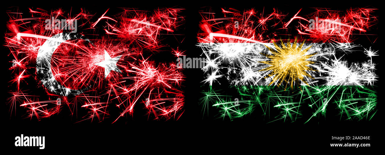 Turkey, Turkish vs Kurdistan, Kurdish New Year celebration sparkling ...