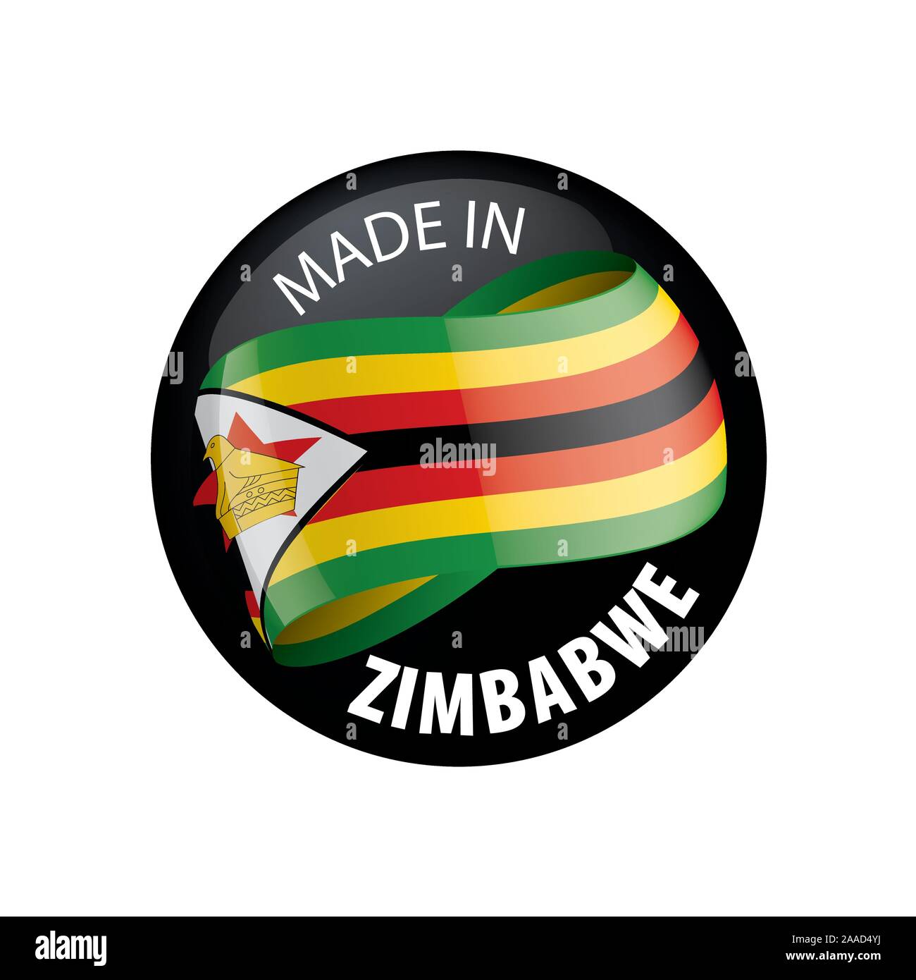 Zimbabwe flag, vector illustration on a white background Stock Vector ...