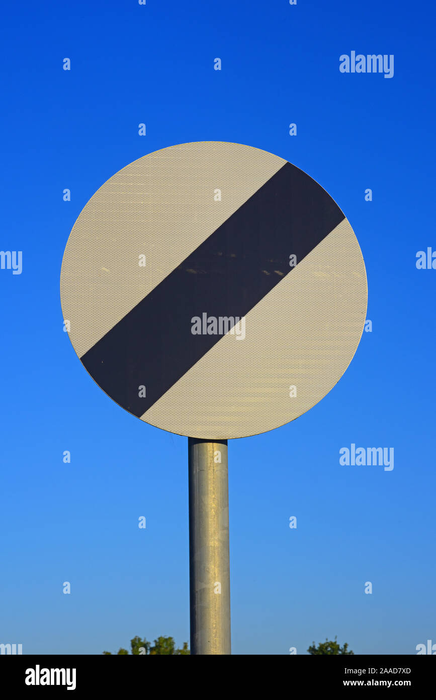 derestricted roadside speed limit warning sign united kingdom Stock ...