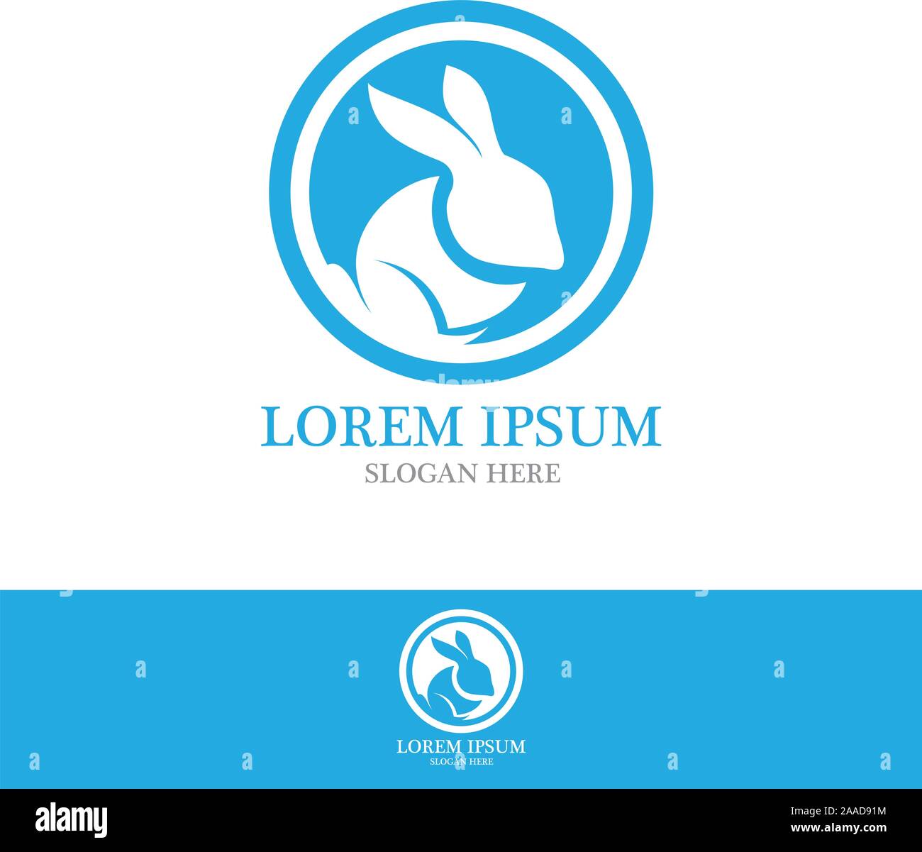 Rabbit logo template vector icon illustration design Stock Vector Image ...