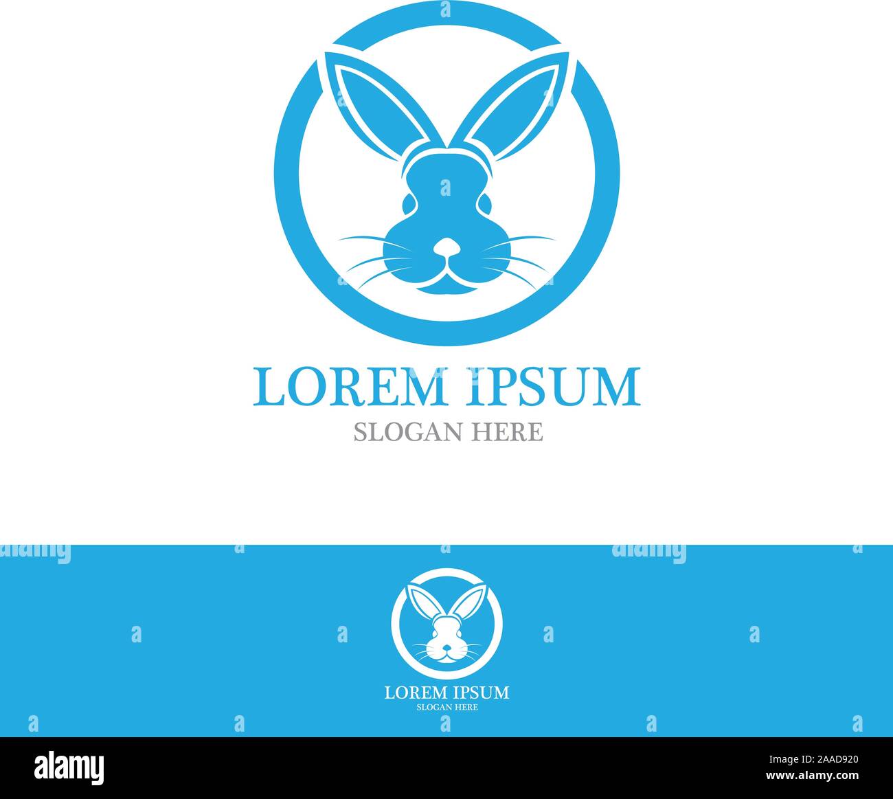 Rabbit logo template vector icon illustration design Stock Vector Image ...