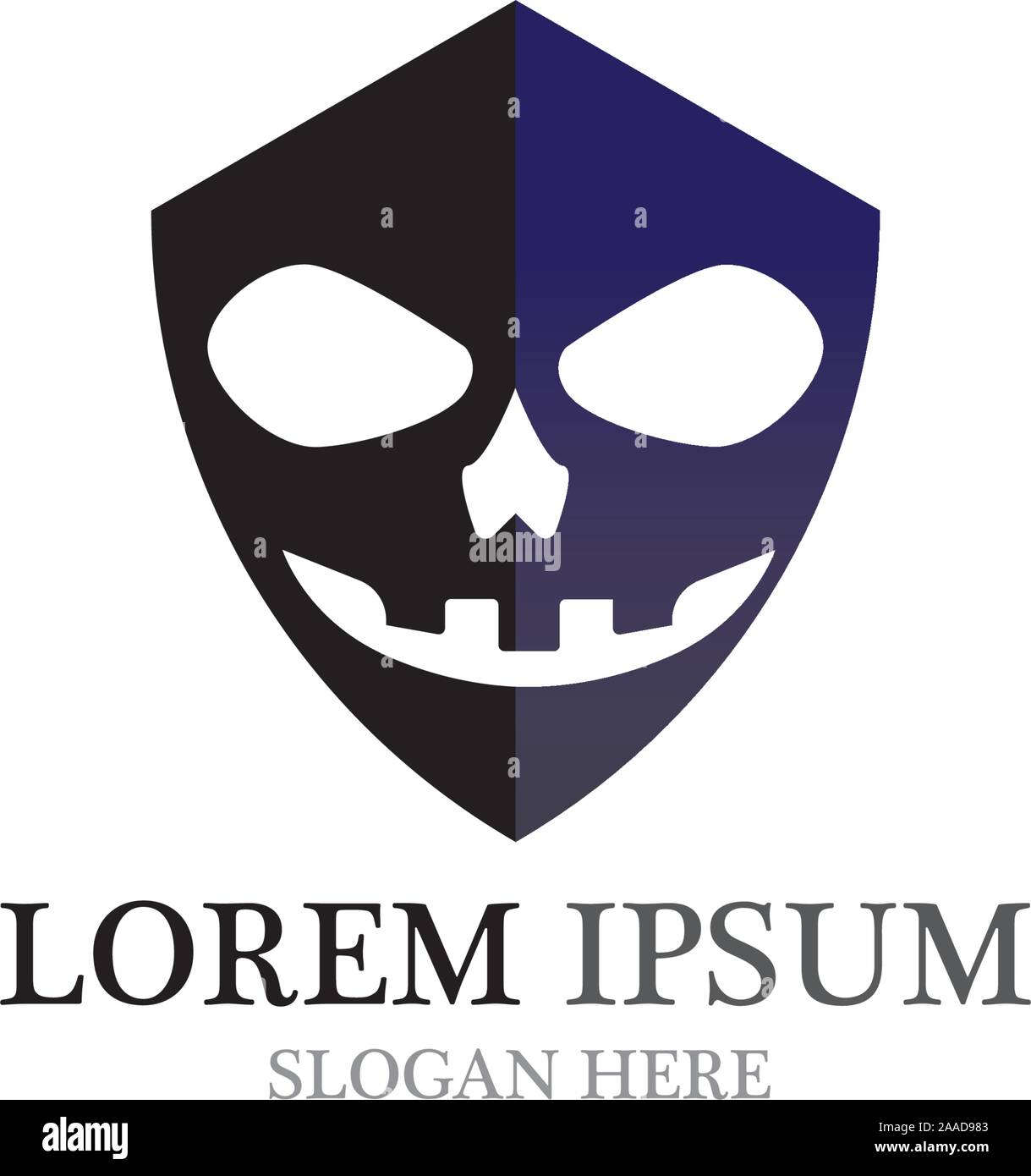 Skull mask logo and symbol vector Stock Vector Image & Art - Alamy