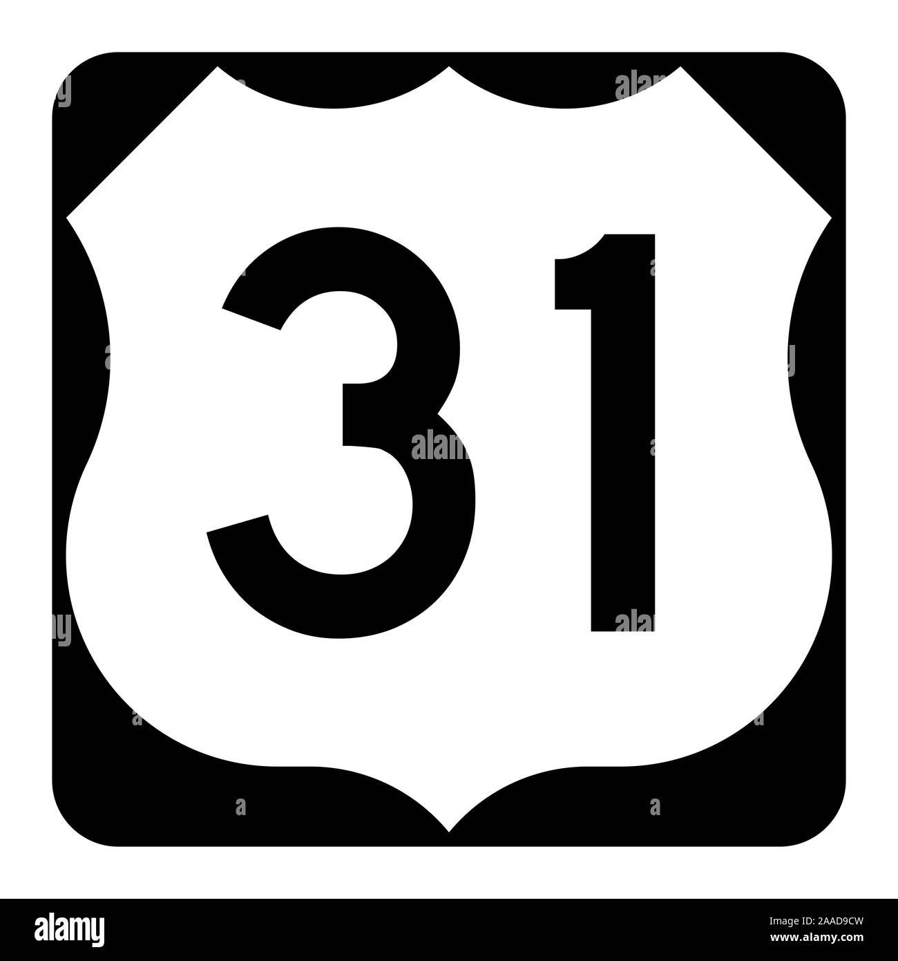US route 31 sign Stock Photo - Alamy