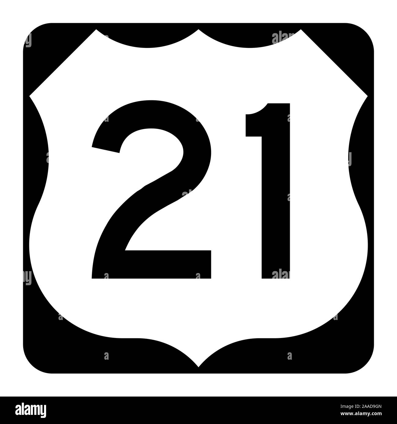 US route 21 sign Stock Photo - Alamy