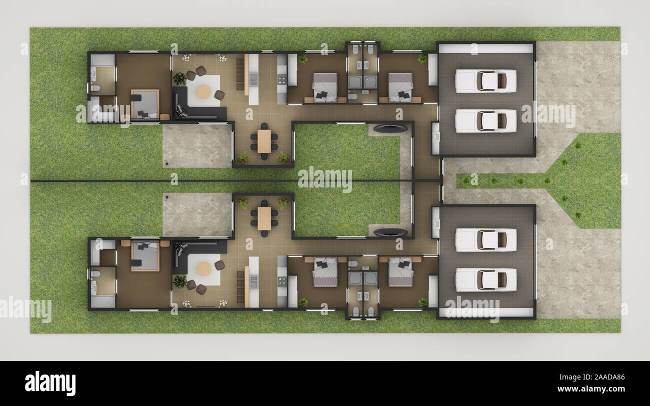 Floor Plan Of Residential House2 Stock Photo - Alamy