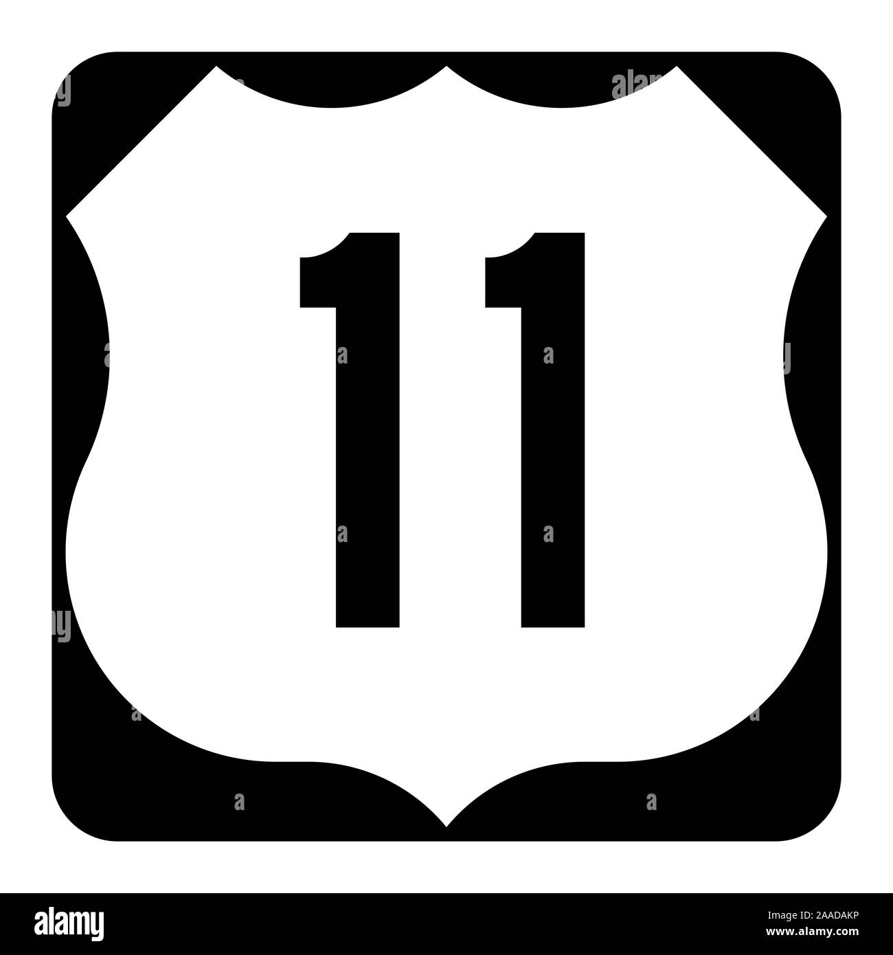 US route 11 sign Stock Photo - Alamy