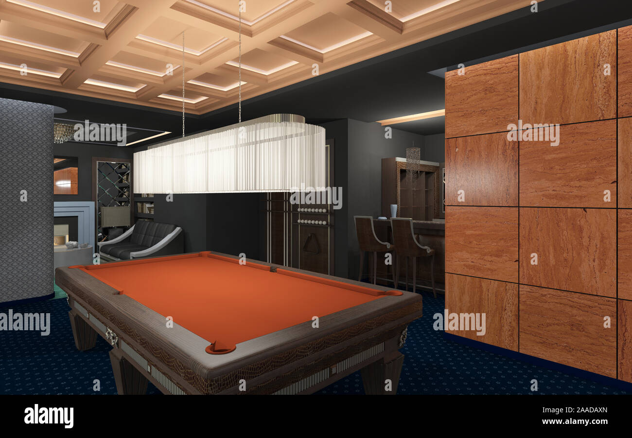 orange pool in private house Stock Photo - Alamy