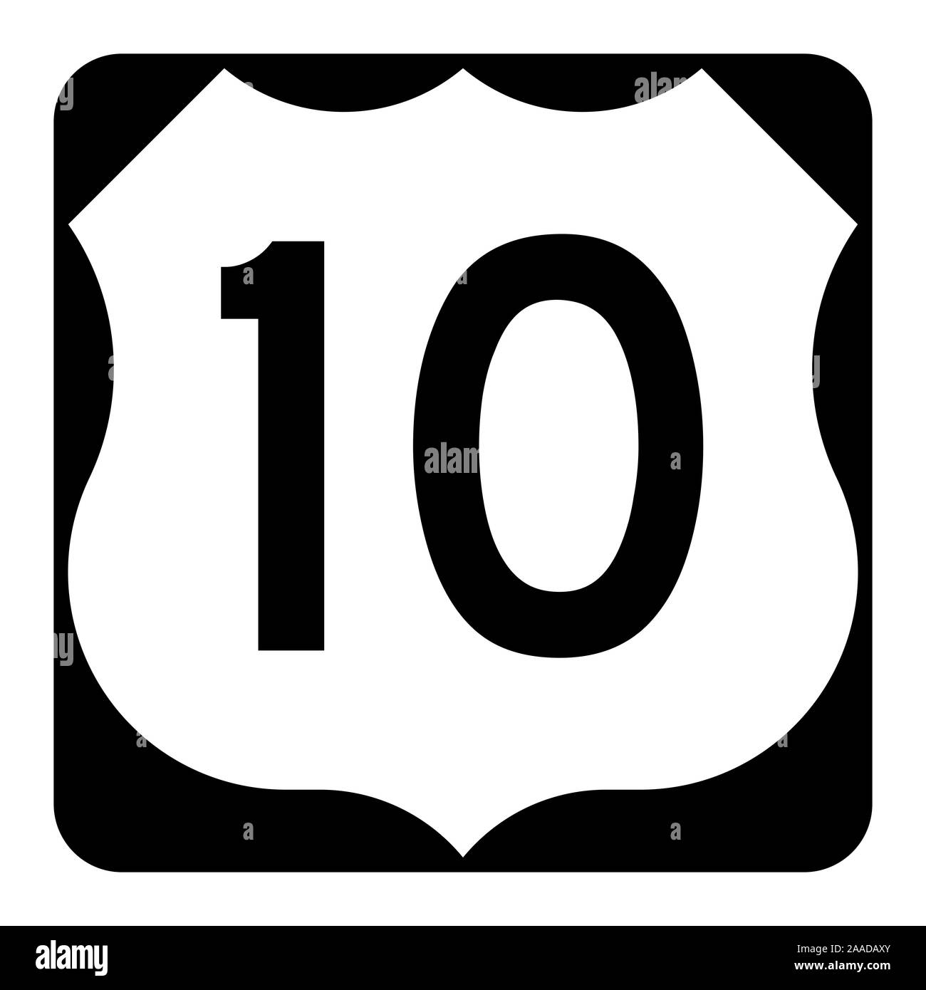 US route 10 sign Stock Photo - Alamy