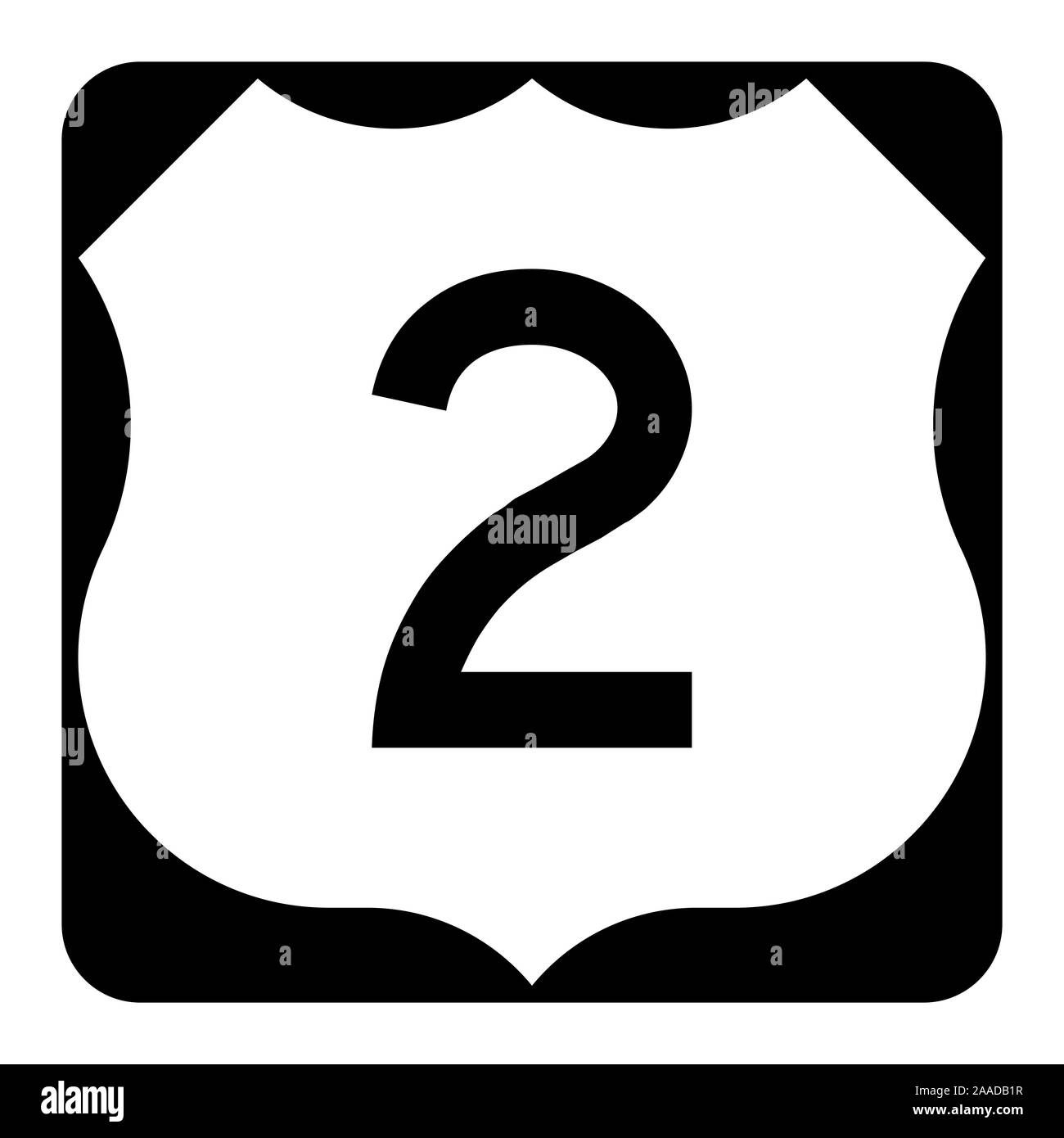 US route 2 sign Stock Photo - Alamy