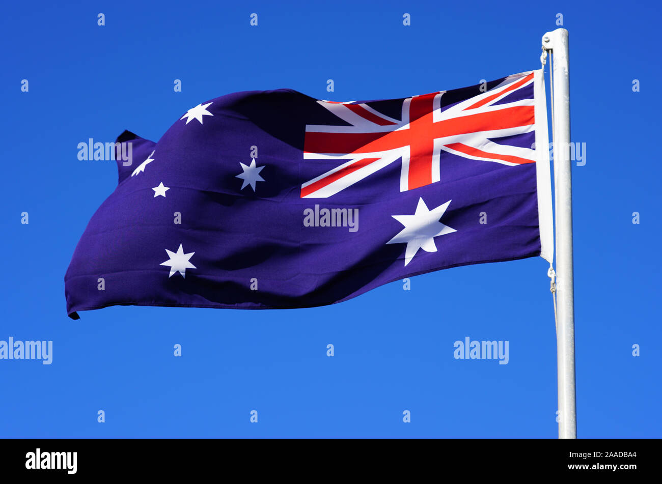 A red, white and blue Australian flag Stock Photo - Alamy