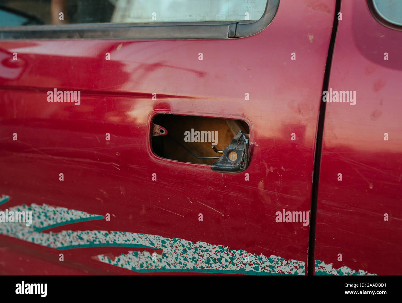 Old broken and rusty Car in summer Asia Stock Photo - Alamy