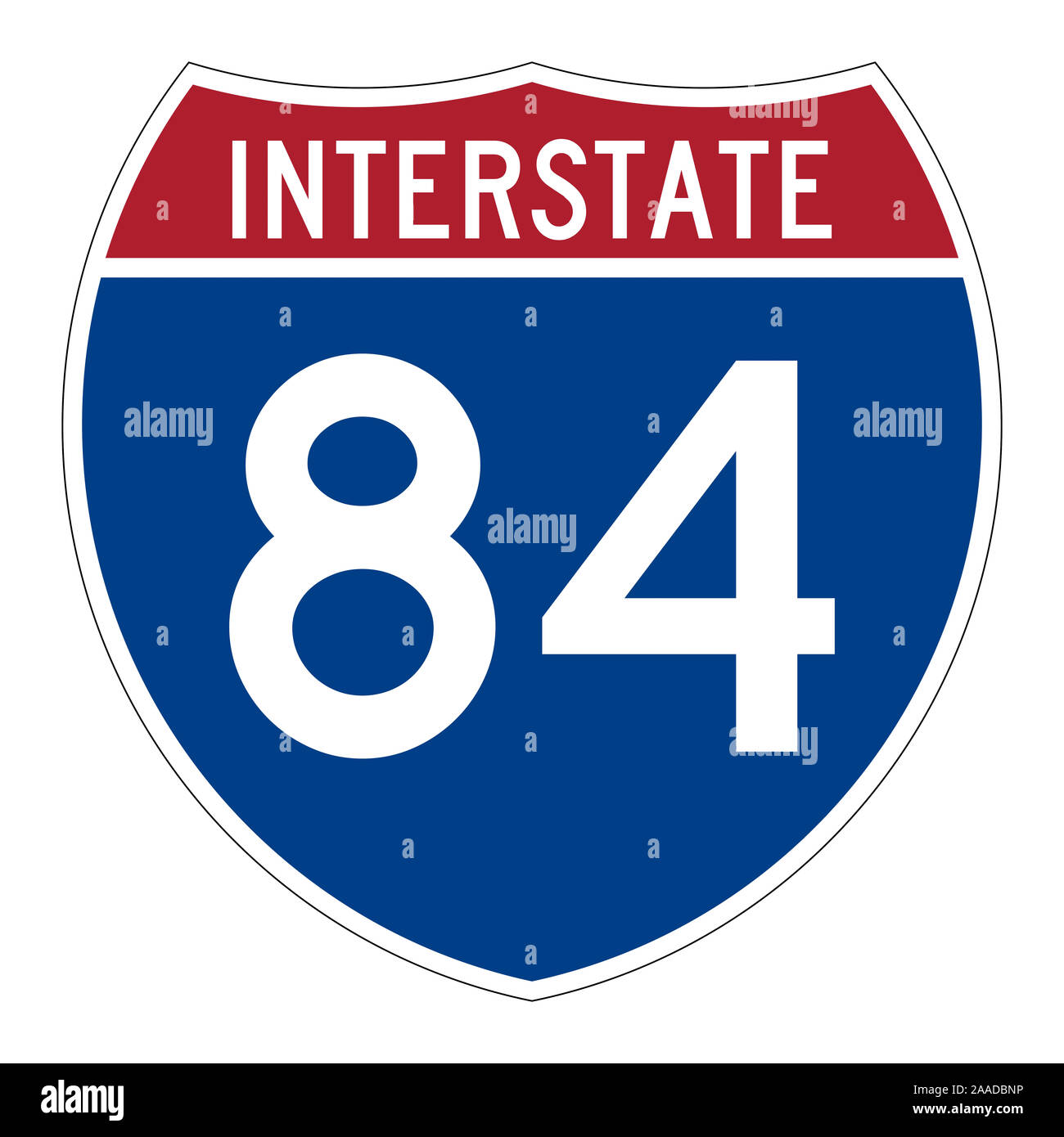 Interstate highway 84 road sign Stock Photo - Alamy